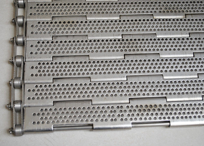 Stainless / Carbon Steel Wire Mesh Conveyor Belt Perforated Plate Link ...