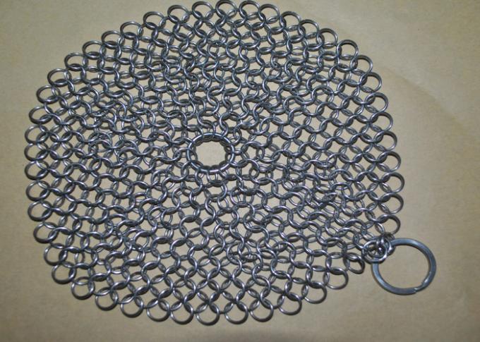 4"*4" Rectangle Chainmail Cast Iron Pan Scrubber For Clean Cookware ...