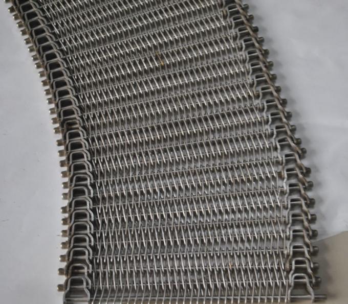 Smooth Spiral Grid Wire Mesh Curved Convey Belt U shape side links