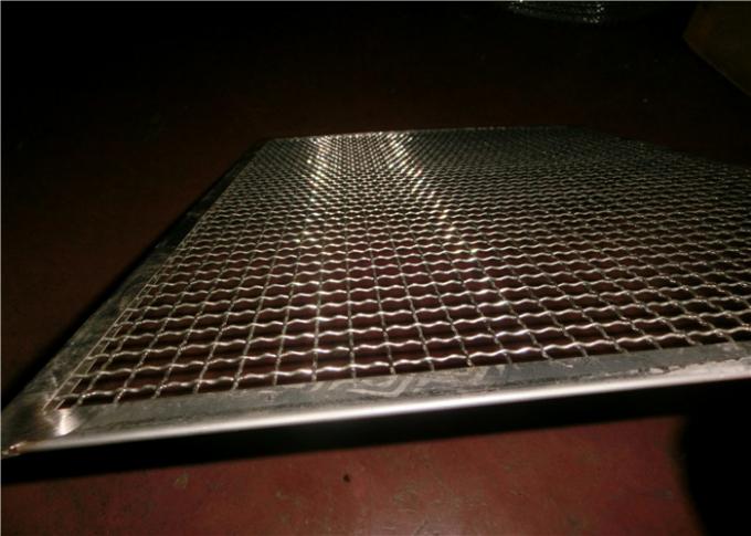 Food Grade SS Oven Wire Mesh Tray For Food Baking , Polishing Processing