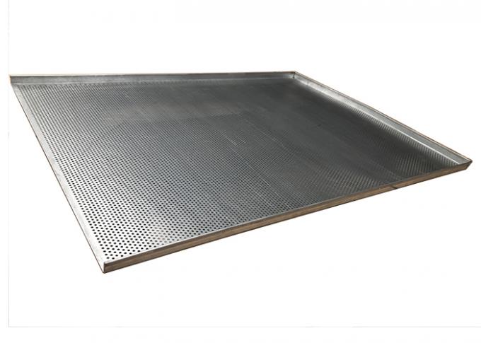 Metal Perforated Aluminum Wire Mesh Tray For Food Industries , 600X400 Size