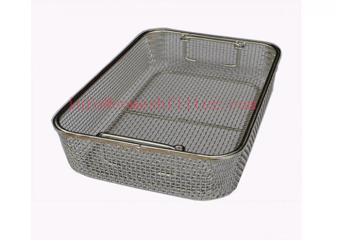 304 316 Grade Stainless Steel Basket , Wire Mesh Baskets For Storage