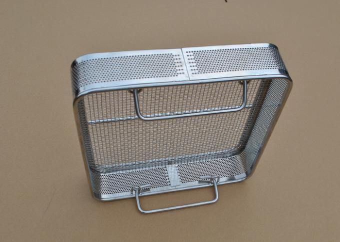 Medical Laboratory Disinfection Stainless Steel Mesh Basket / Wire Mesh ...