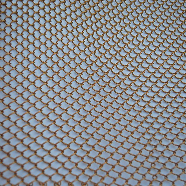 Gold Stainless Steel Diamond Shape Decorative Metal Mesh For Curtain Or ...