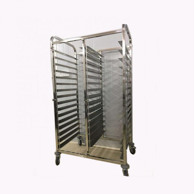 Stainless Steel Double 620MM Drying Carts With Trays