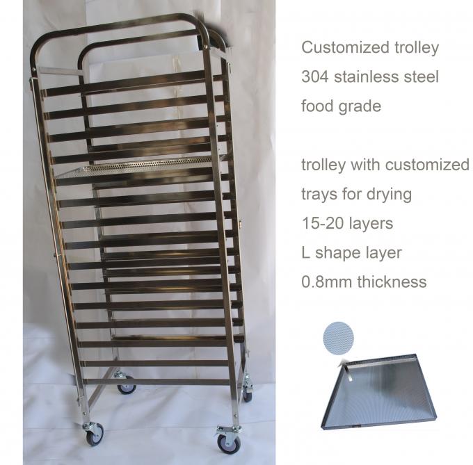 Stacked 316 8mm Stainless Steel Drying Tray