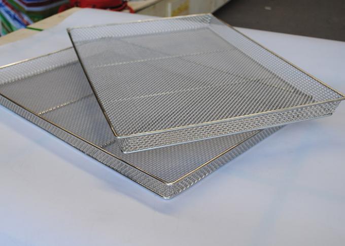 316 Stainless Steel 24 X 16 Wire Mesh Tray For Drying Seafood