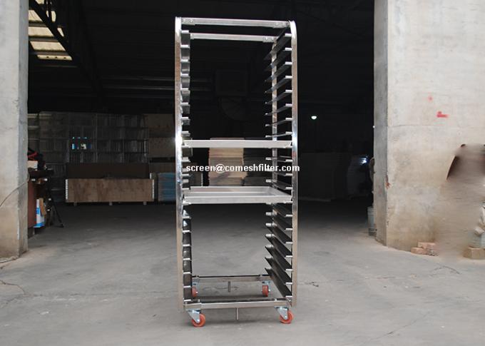 20 Tiers Aluminum Ss304 Perforated Tray Rack Trolley