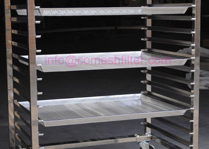 20tier 600x800mm Drying Mesh Tray Stainless Steel Rack Trolley