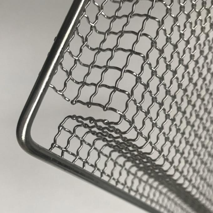 304 Grade Stainless Steel Crimped FDA Wire Mesh Tray