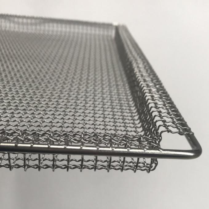 304 Grade Stainless Steel Crimped FDA Wire Mesh Tray