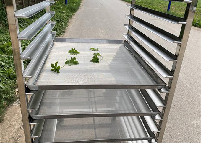 Customized 15 Layer Stainless Steel Rack Trolley Food Dehydrator Tray