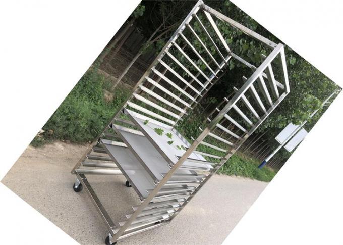 4 Inch Wheels Stainless Steel Rack Trolley 300 Kg For Drying Room