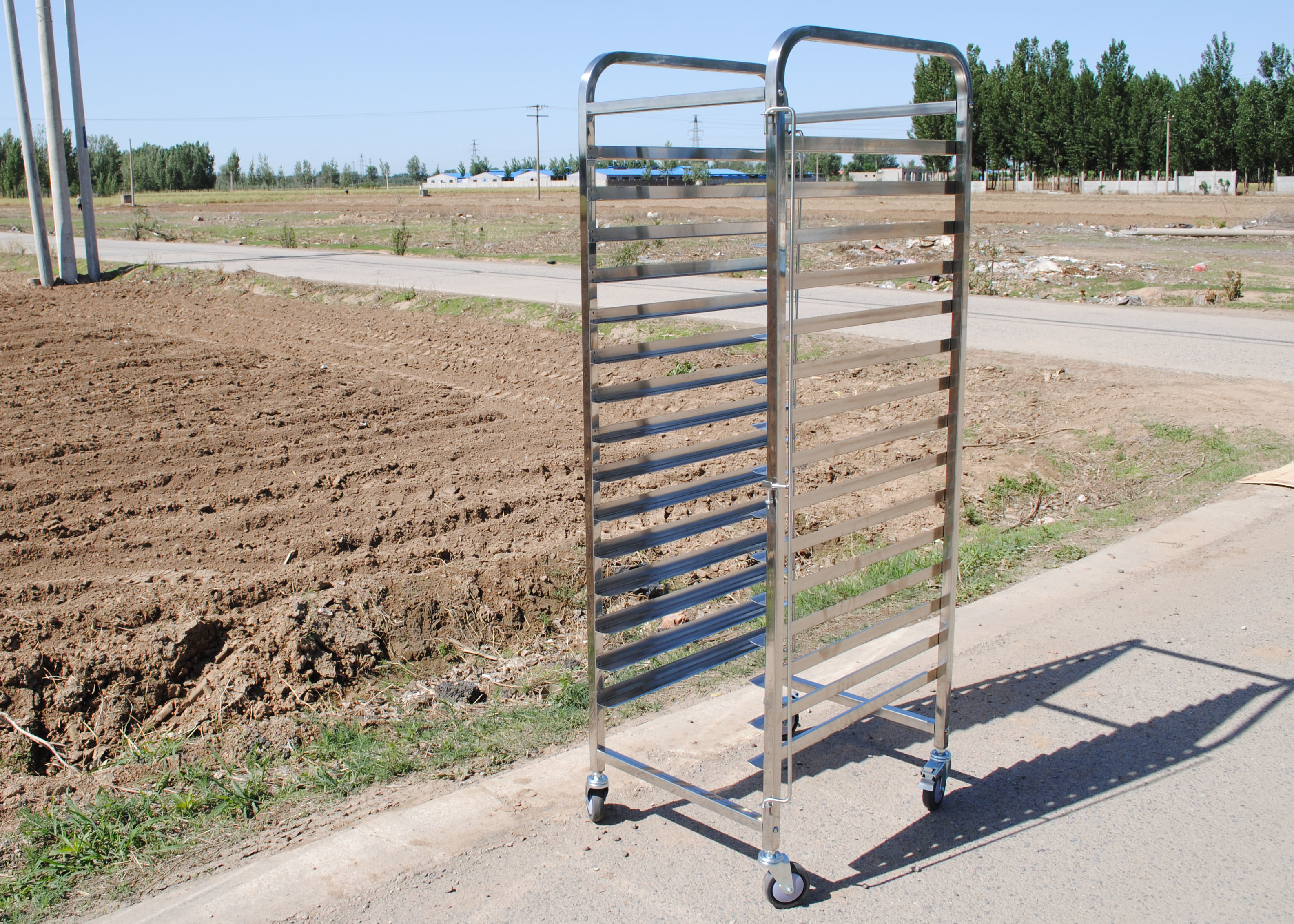 Food Beverage Stainless Steel Rack Trolley Dessert Bakery Cooling Tray