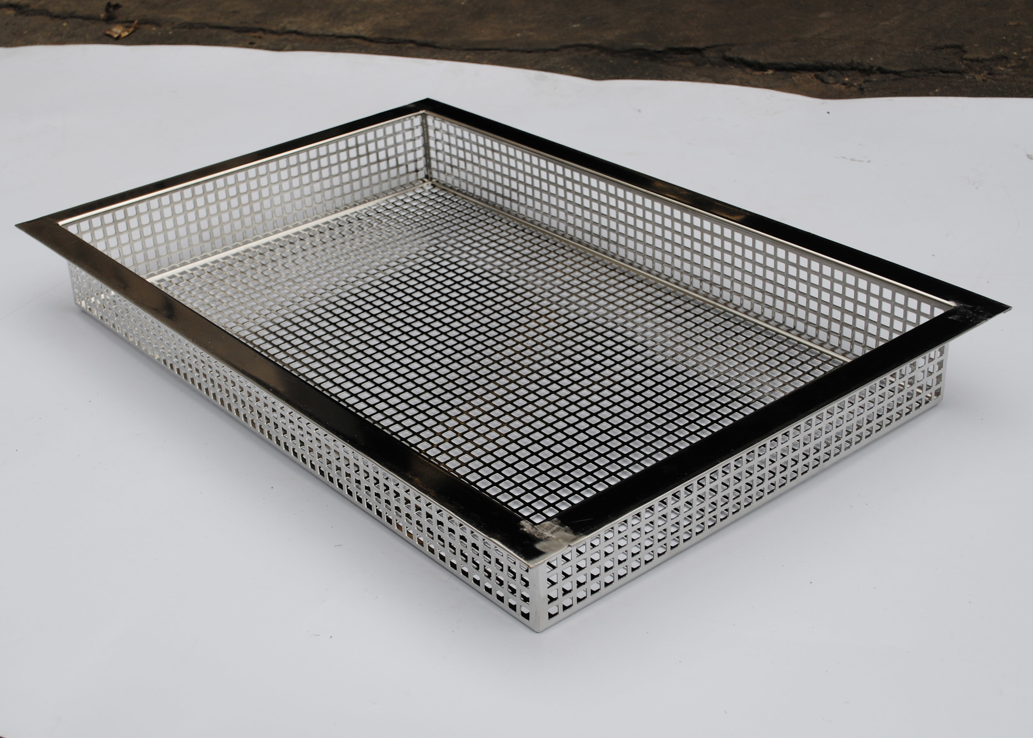 Perforated Baking 0.8mm Thickness Stainless Steel Wire Mesh Trays